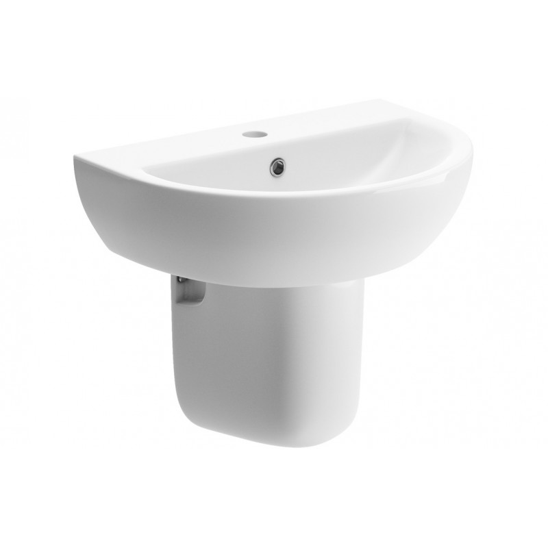 May 550x400mm 1TH Basin & Semi Pedestal