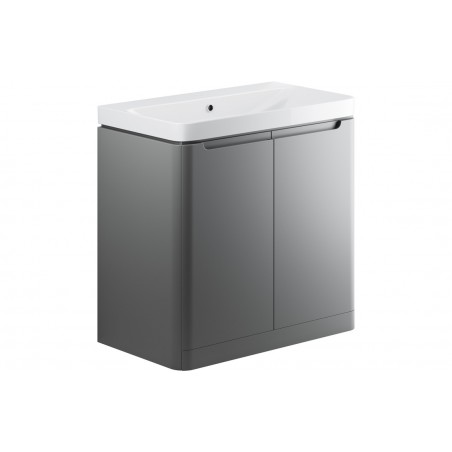 Grove 800mm 2 Door Floor Standing Basin Unit - Matt Grey