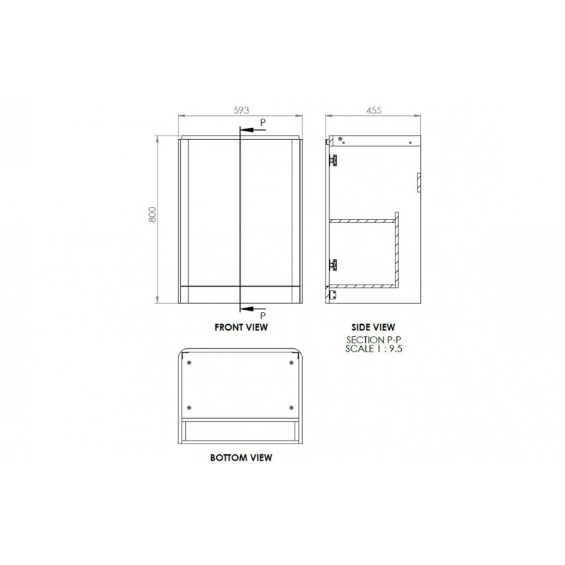 Grove 600mm 2 Door Floor Standing Basin Unit - Matt Indigo