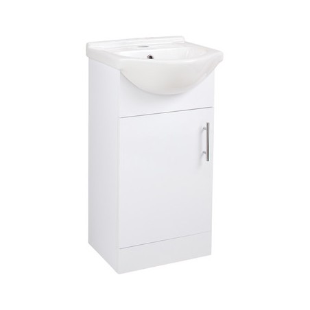 Hudson 450mm Basin Unit & Basin - White Gloss