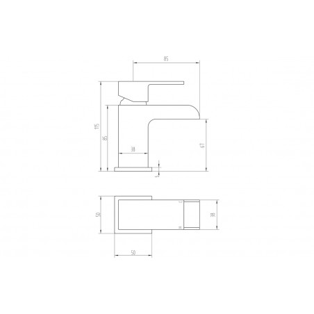 Sharp Cloakroom Basin Mixer