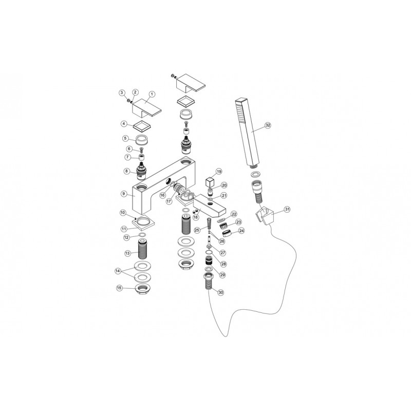 Prime Bath/Shower Mixer w/Bracket