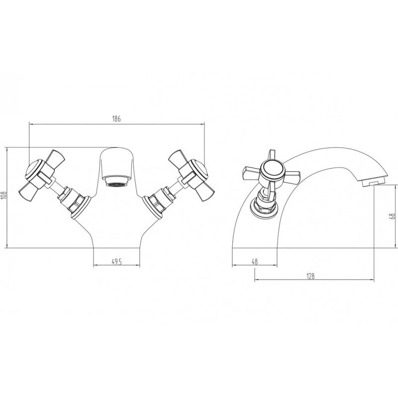 Blend Basin Mixer w/Pop Up Waste