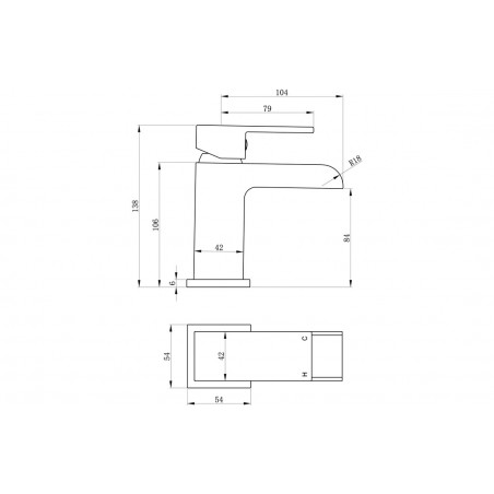 Sharp Mono Basin Mixer