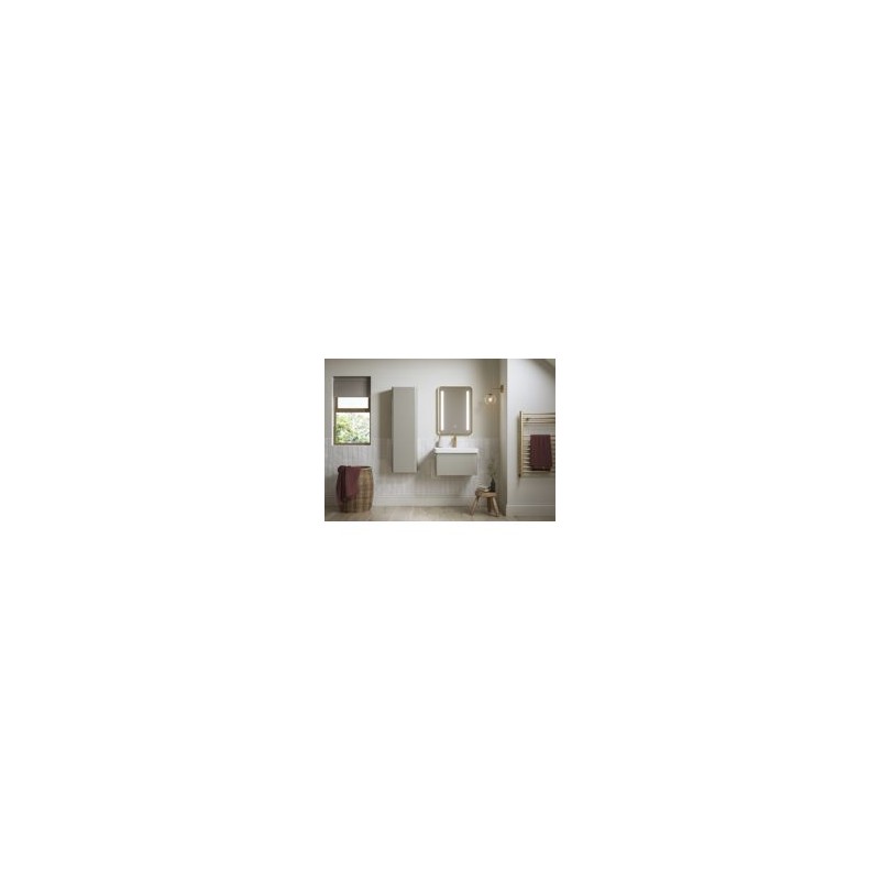 Pluto 350mm Wall Hung 1 Door Tall Unit - Matt Latte